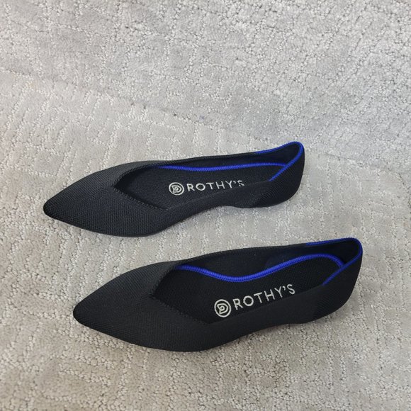 Rothy's | Shoes | Rothys The Point Womens Size Us 65 Black Solid Pointed Toe Ballet Flats Shoes ...